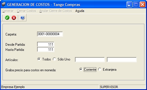 Determinación de los costos de importación