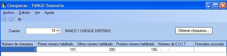 Cómo cargar los cheques diferidos
