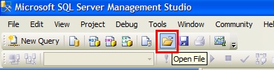 Pasos para ejecutar un script por SQL Server Management Studio